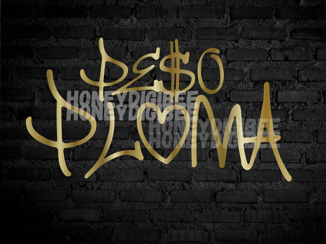 Peso Pluma Gold Signature Logo PNG/SVG - Etsy