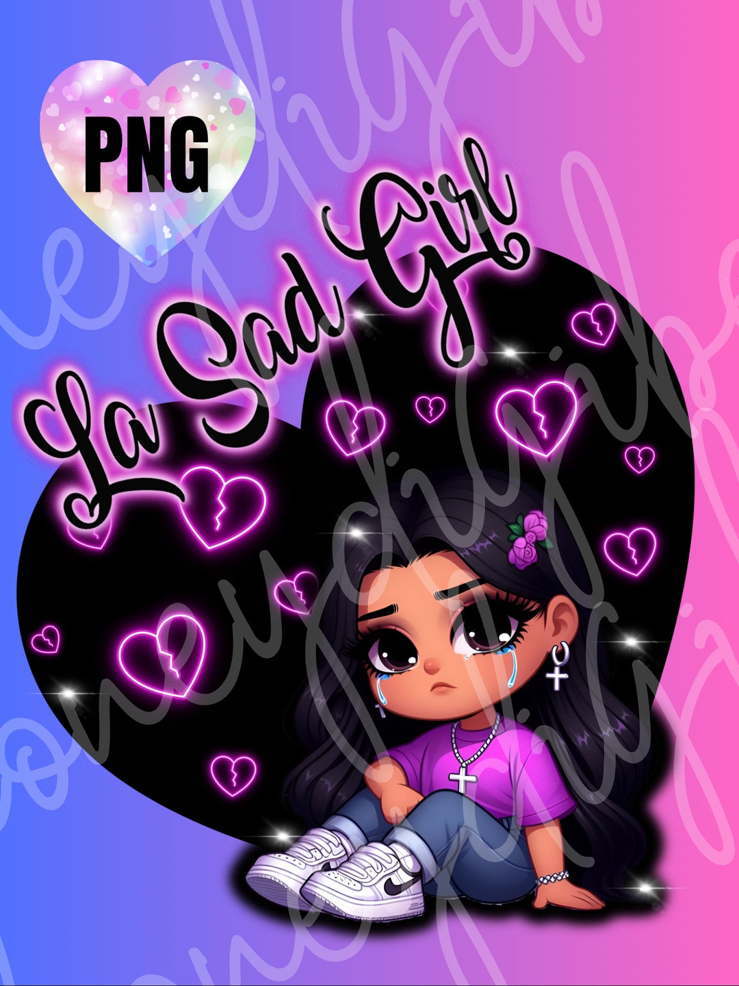 Sad Girl Chicana Chola Shirt PNG - Etsy