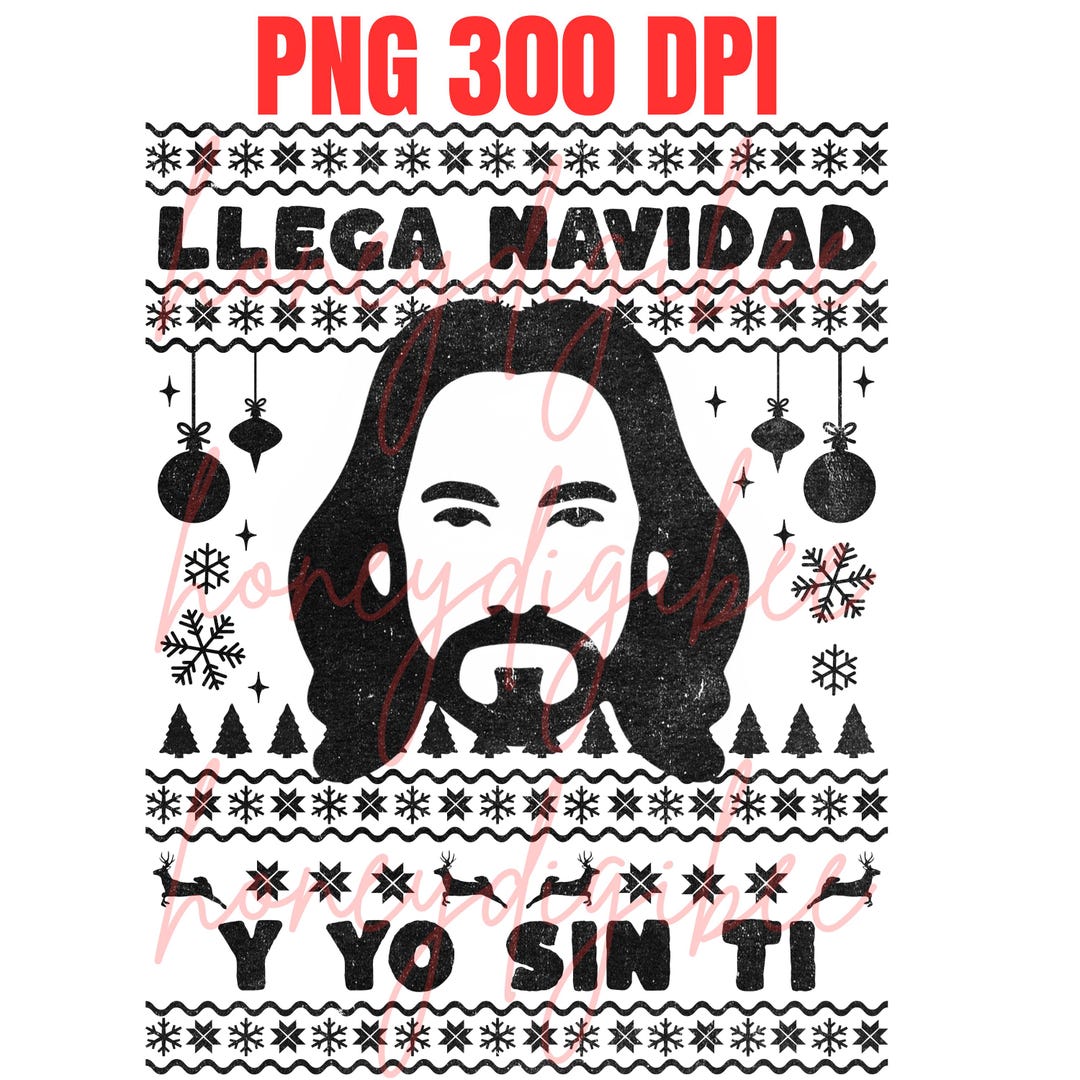 Los Bukis Ugly Christmas Sweater PNG: El Buki Sweatshirt Design ...