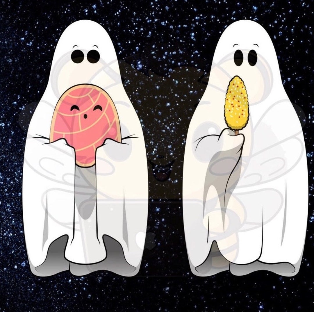 Halloween Ghost PNG: Marranito, Cafecito, Roasted Corn, Concha (digital ...