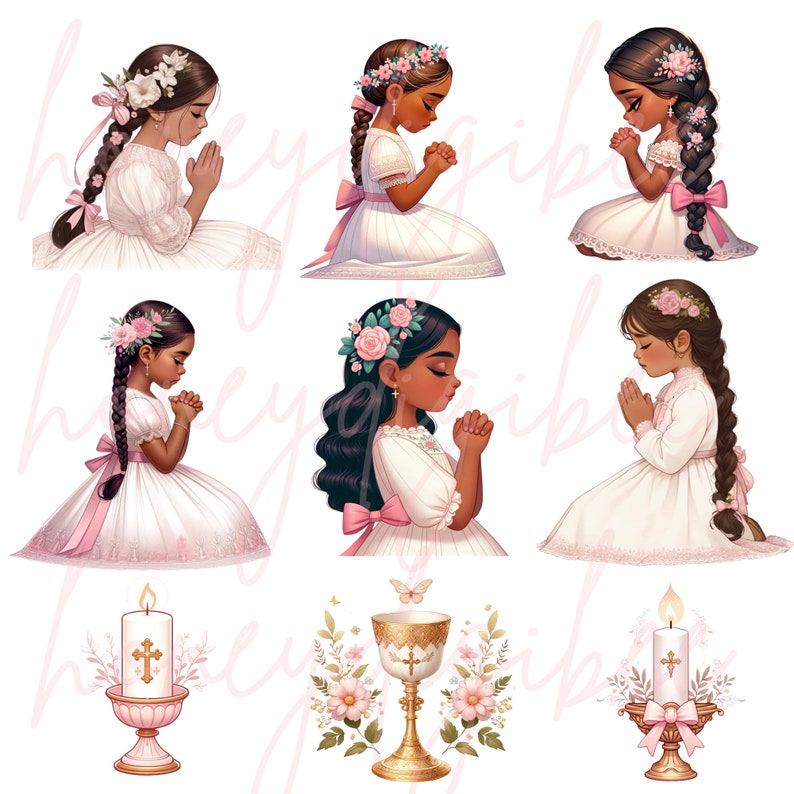 Hispanic First Holy Communion Clipart Bundle, Mi Primera Comunion 60 ...