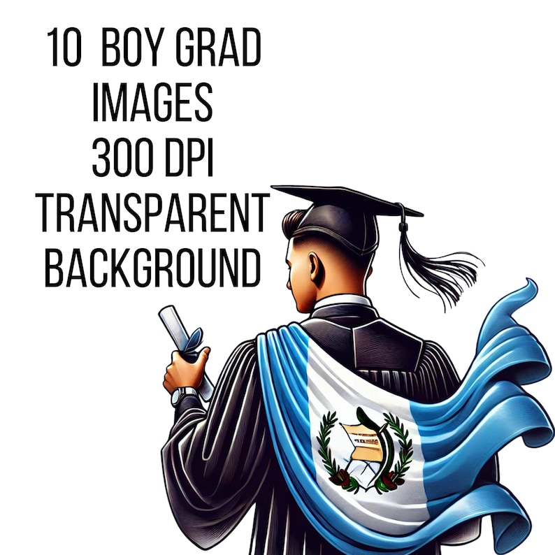 Guatemala Graduation Clipart Bundle: Boy and Girl Graduates (digital ...