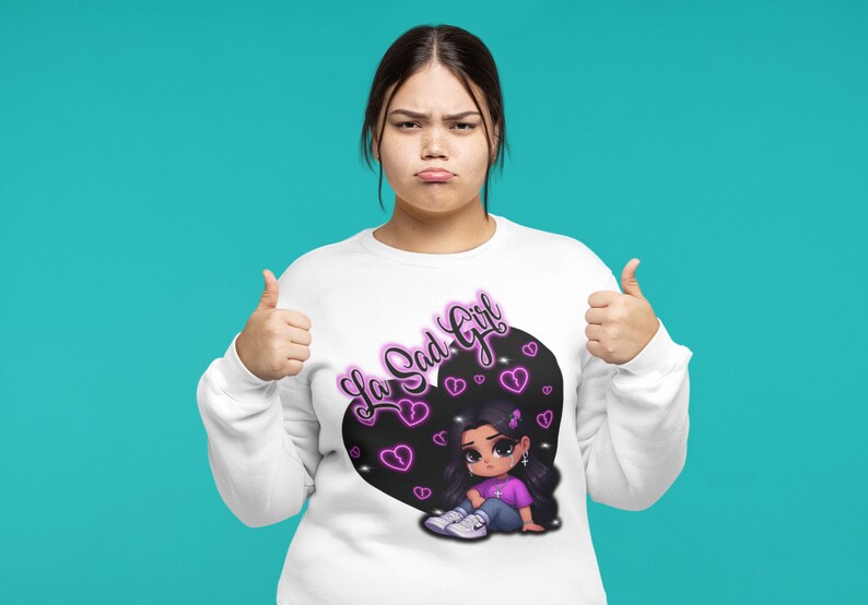 Sad Girl Chicana Chola Shirt PNG - Etsy