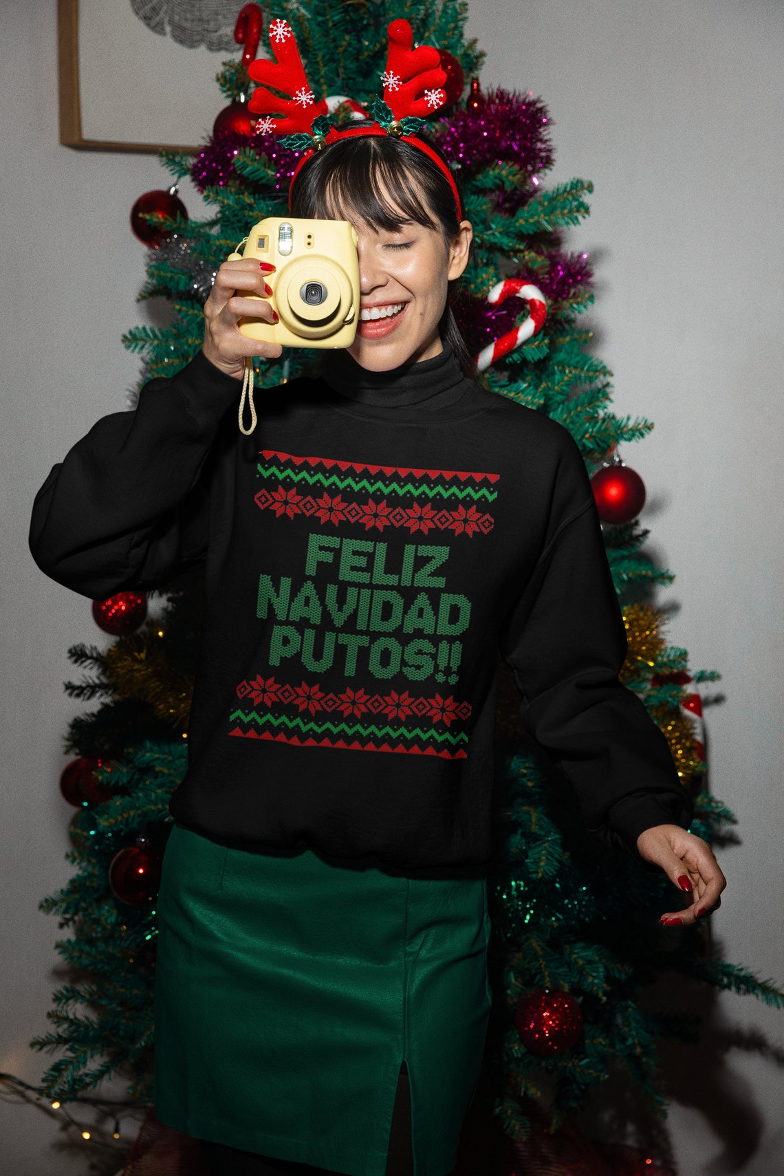 Feliz Navidad Spanish Ugly Sweaterfeliz Navidad Putosholiday Sweater ...