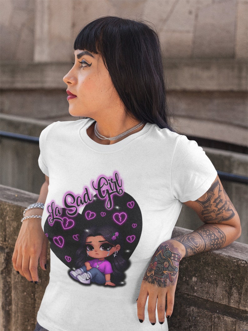 Sad Girl Chicana Chola Shirt PNG - Etsy