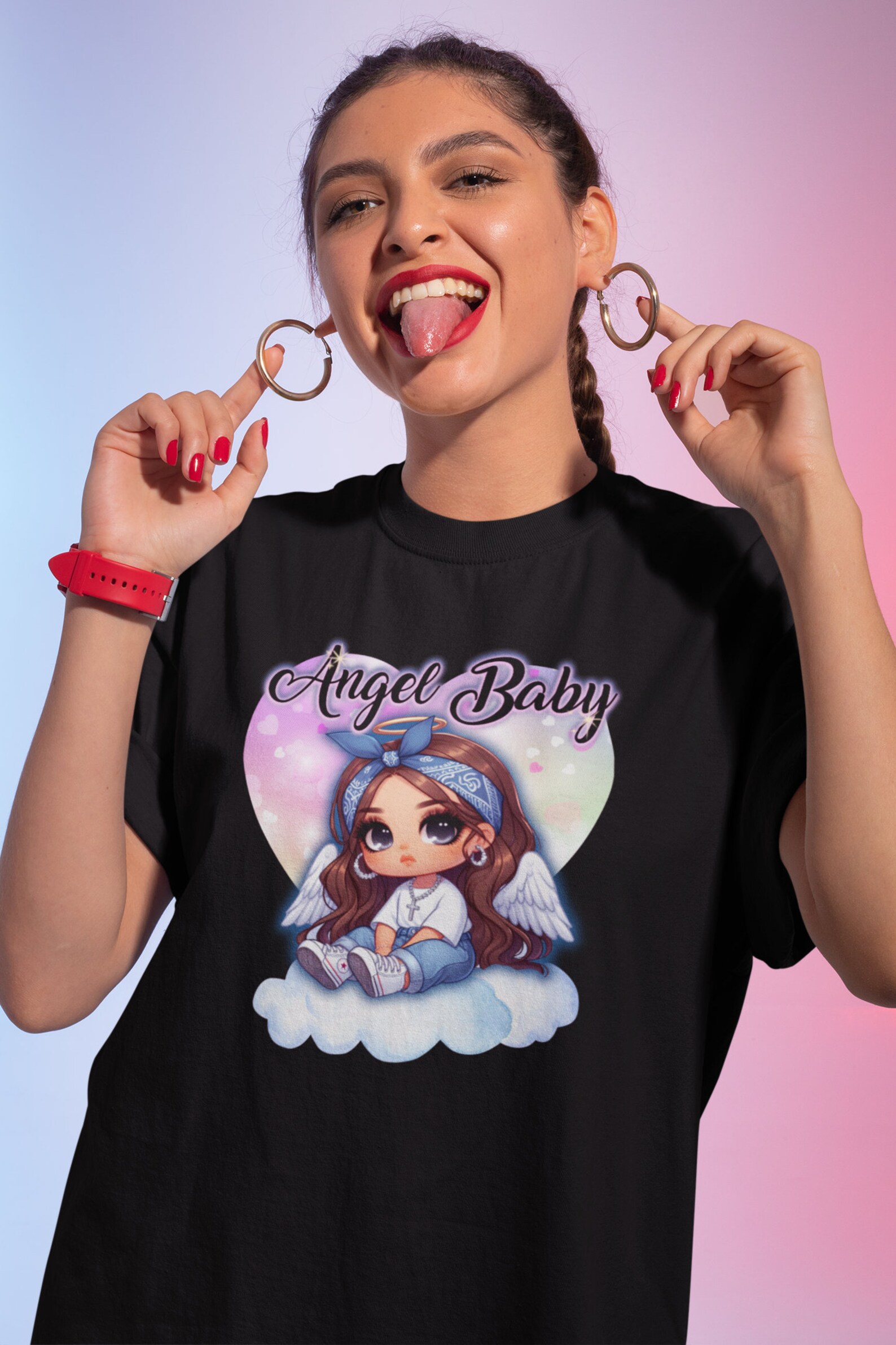 Chicana Chola Angel Baby PNG: Modern Artwork (digital Download) - Etsy