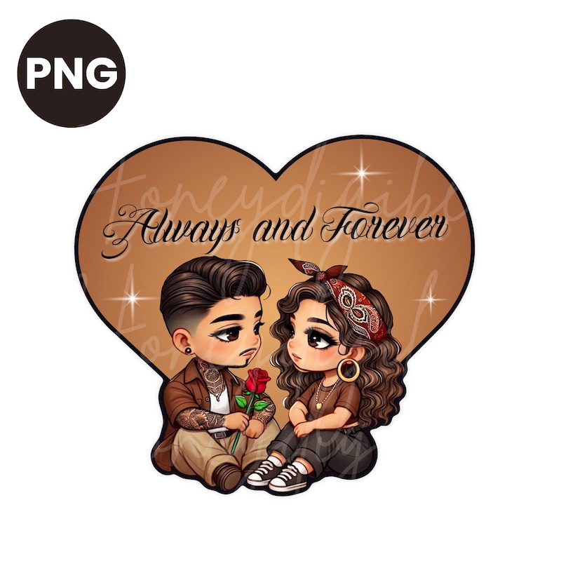 Cholo Couple Drawing - Etsy