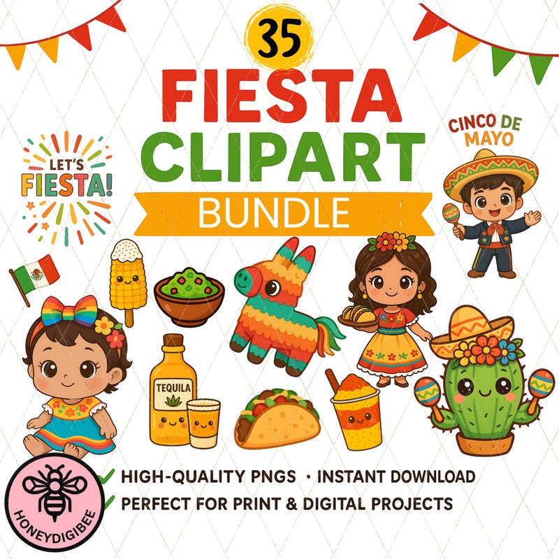 Fiesta Clipart - Etsy