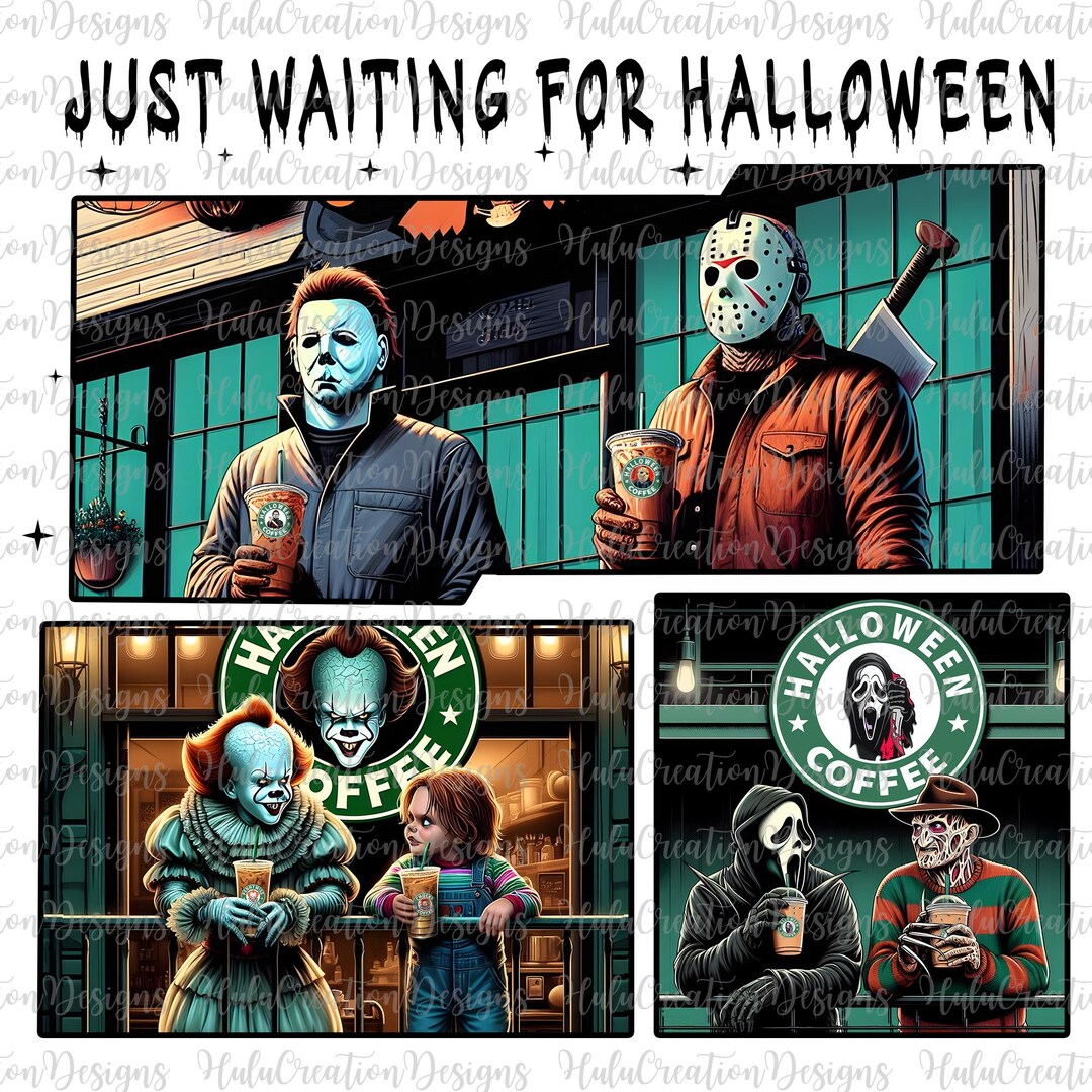 Just Waiting for Halloween Png, Horror Friends Png, Scary Horror ...