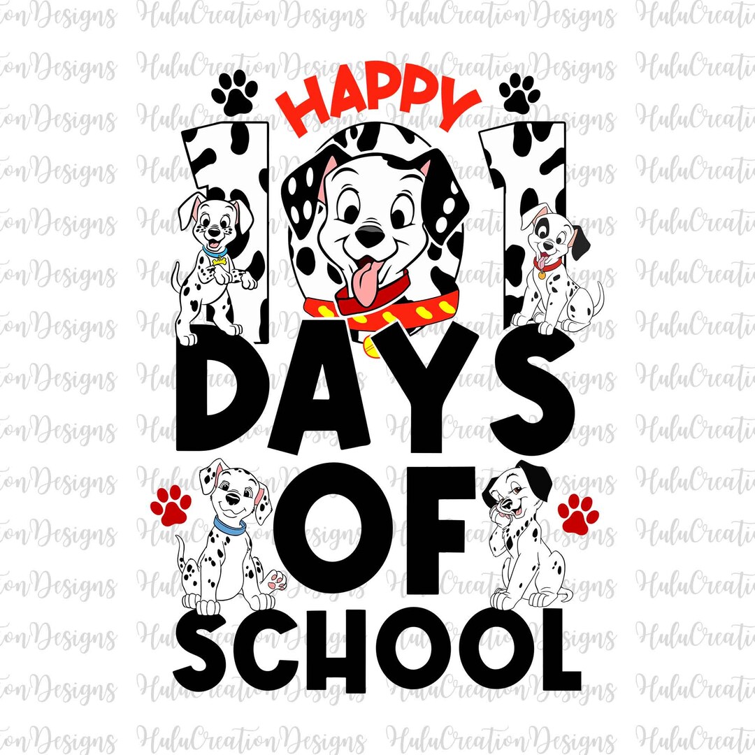 101 Days of School Dalmatian Dog Png, 101 Days Smarter Png, Dalmatian ...