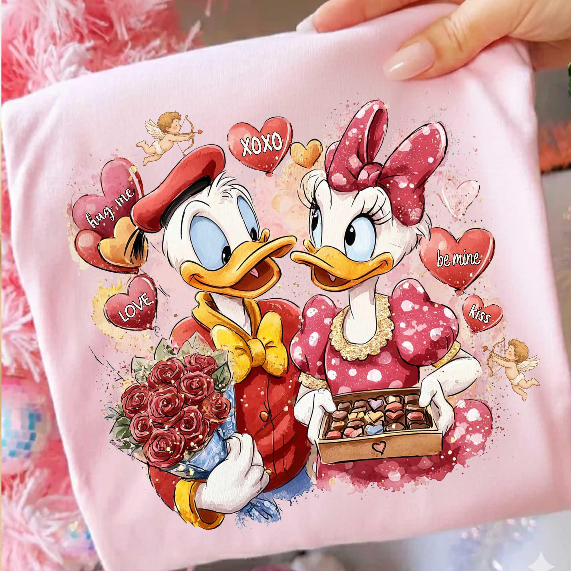 Duck Couple Valentine’s Day PNG, Cartoon Valentines Png, Magical Duck ...