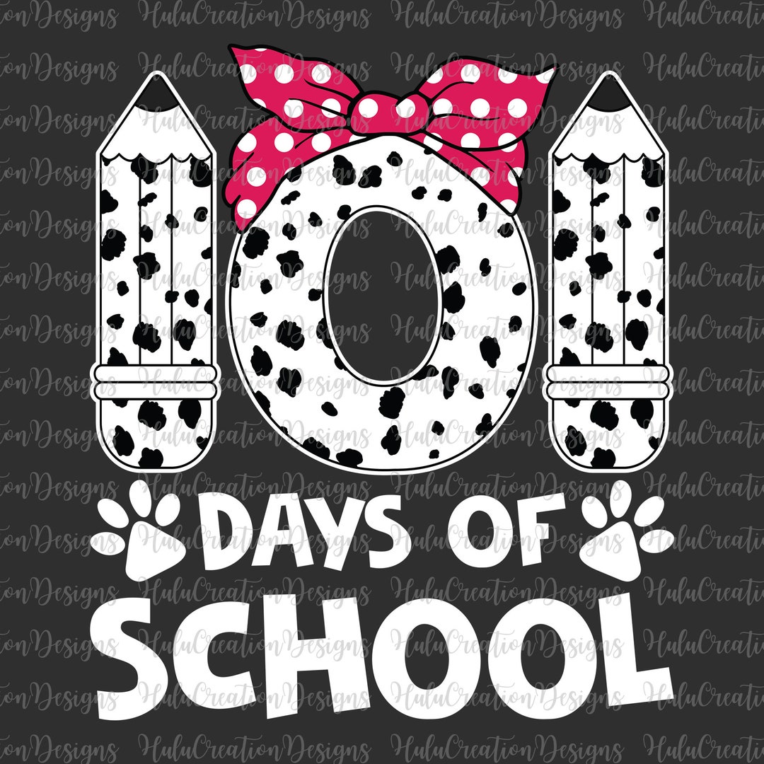 101 Days Smarter Dalmatian Dog Svg Png, 101 Days of School Smarter Svg ...