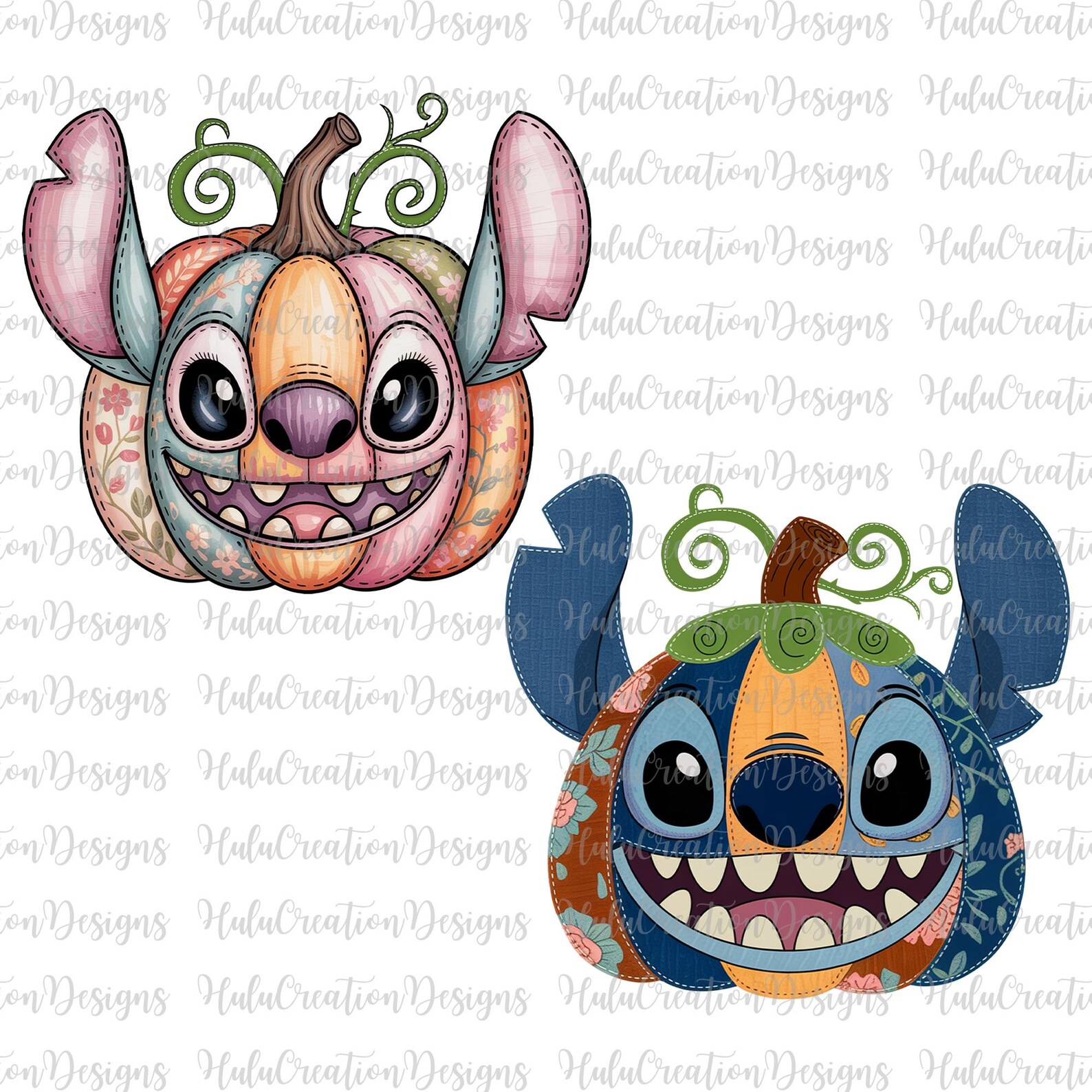 Retro Blue Alien Cartoon Pumpkin Png, Preppy Fall Floral Movie ...
