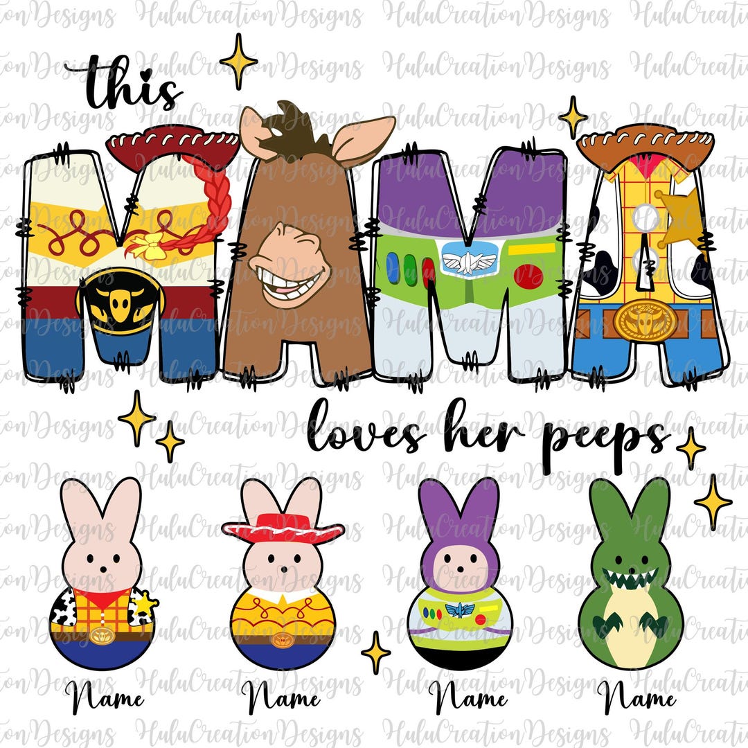 Custom Cartoon Easter Png, This Mama Love Her Peeps Png, Easter Girls ...