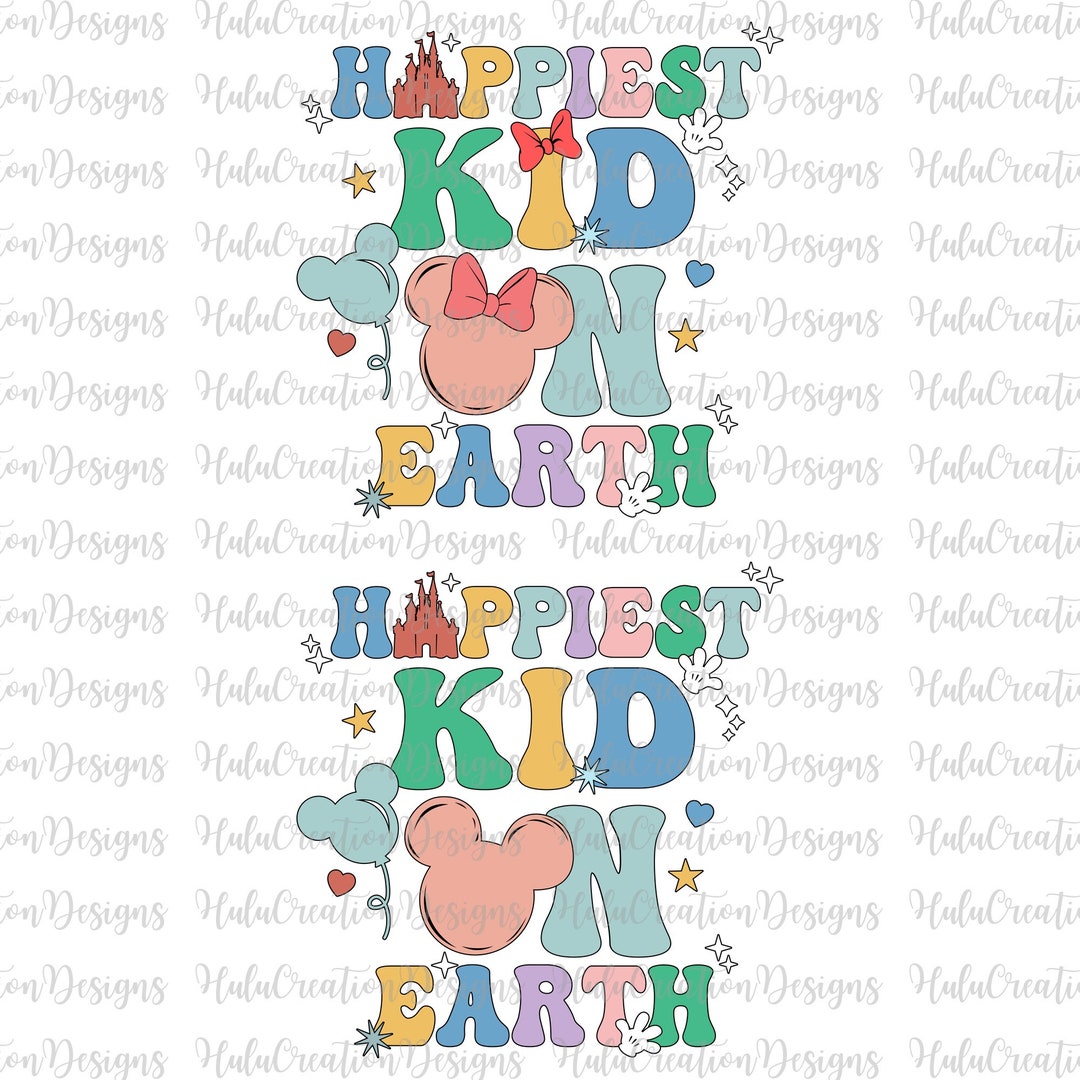 Happiest Kid on Earth Svg, Mother's Day, Groovy Style Svg, Family Trip ...