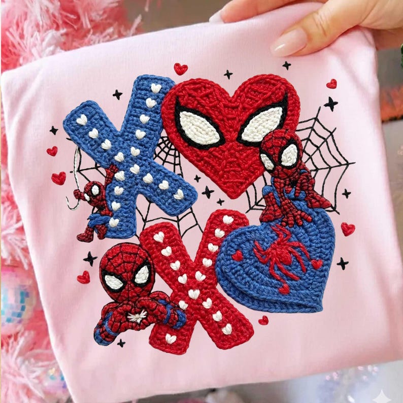 Latch Hook Cartoon Superhero Png, Faux Yarn XOXO Valentine Png ...