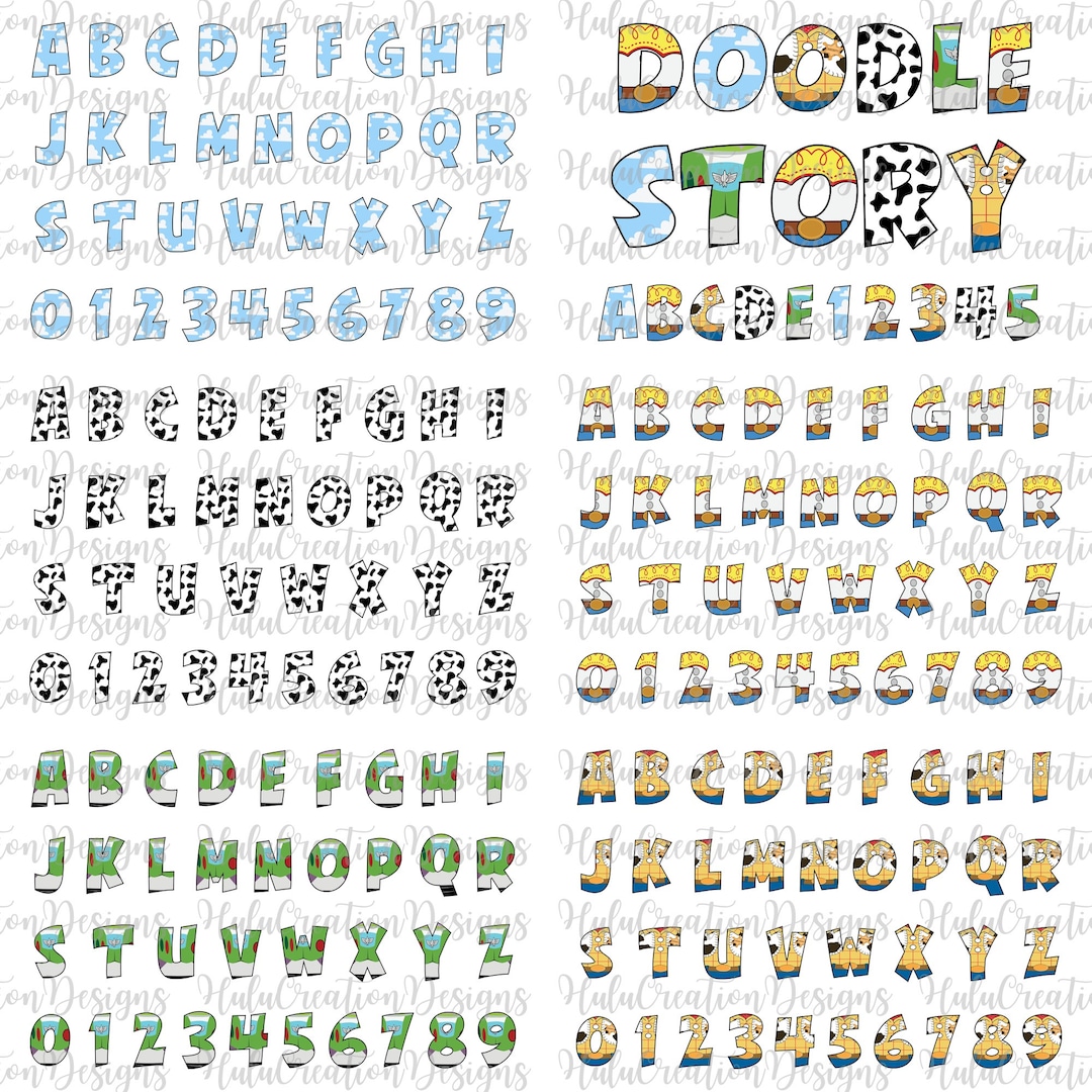 Alphabet Bundle Svg, Numbers Svg, Toy Letters, Friend Squad Svg, Doodle ...