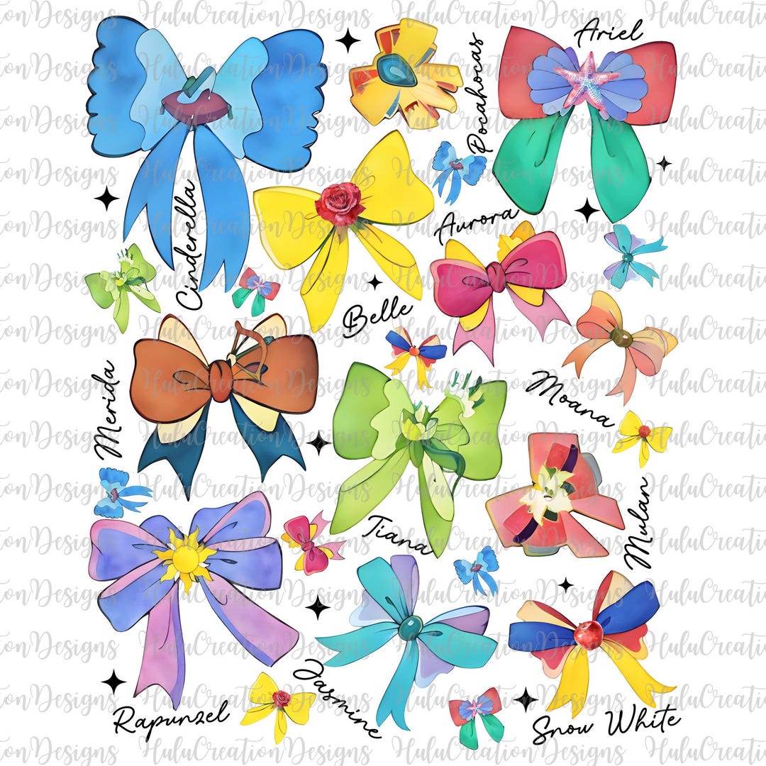Watercolor Princess Coquette Bow Png, Princess Family Shirt, Girls Trip ...