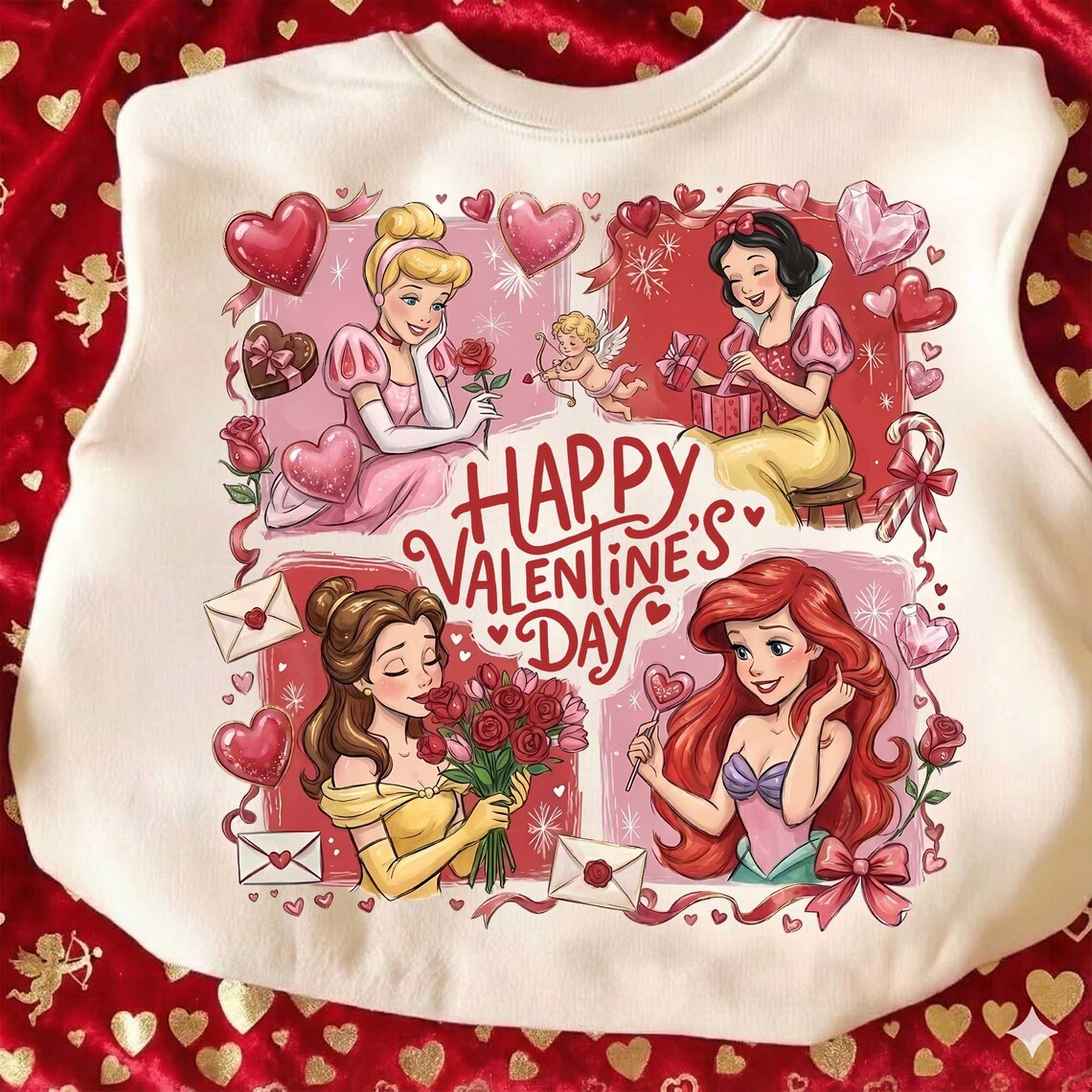 Happy Valentine's Day Png, Princess Valentine Cartoon Png, Coquette ...