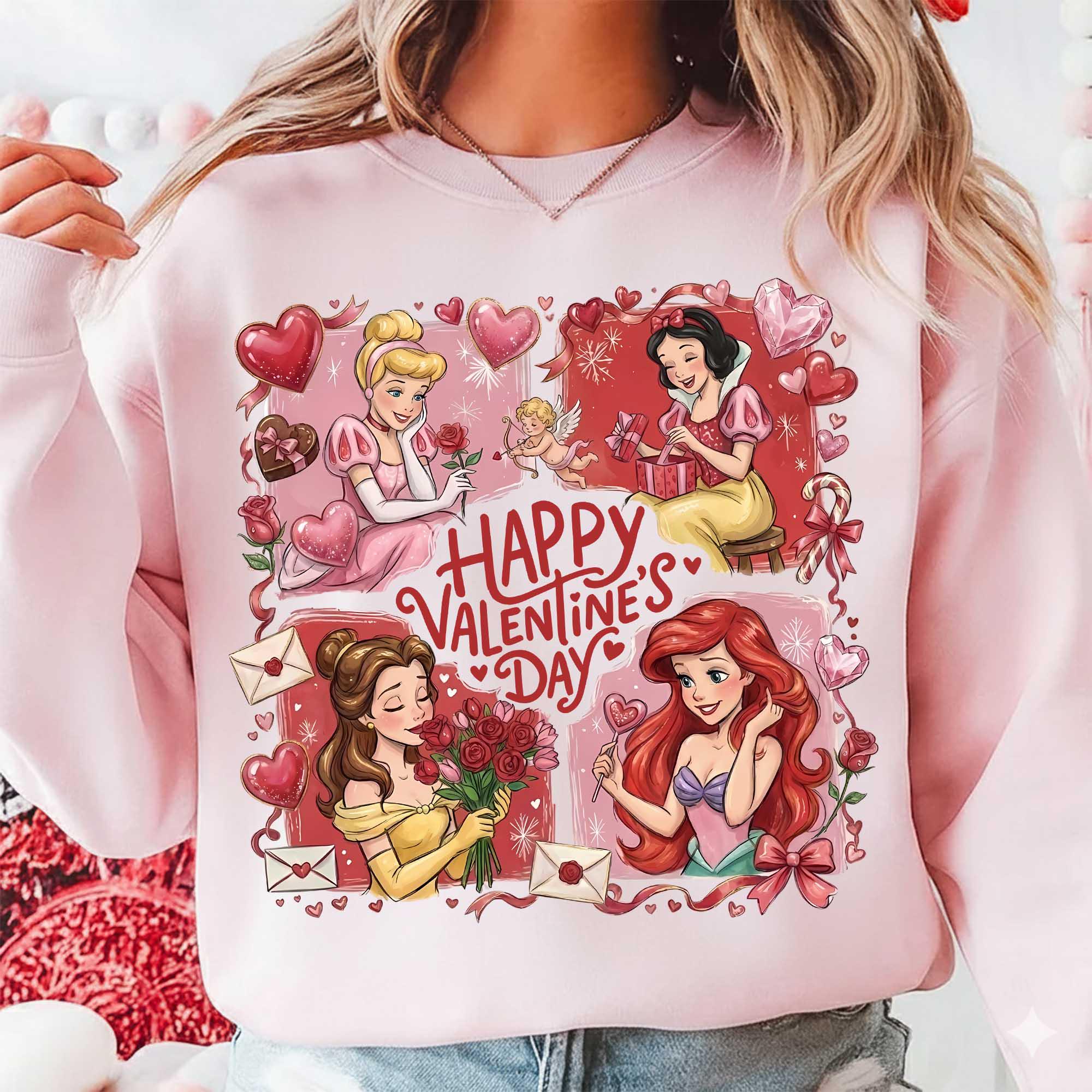 Happy Valentine's Day Png, Princess Valentine Cartoon Png, Coquette ...