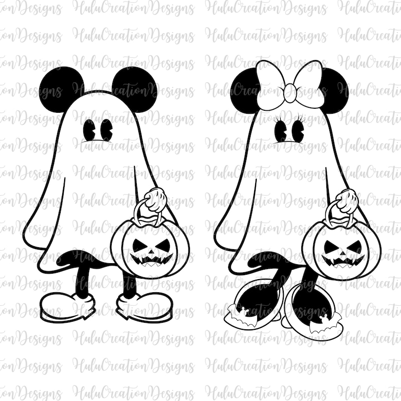Mickey Ghost Svg - Etsy