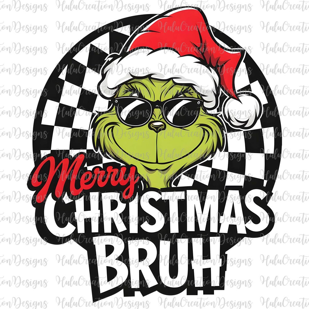 Merry Christmas Bruh Png, Funny Santa Bruh Christmas Png, Cartoon Xmas ...