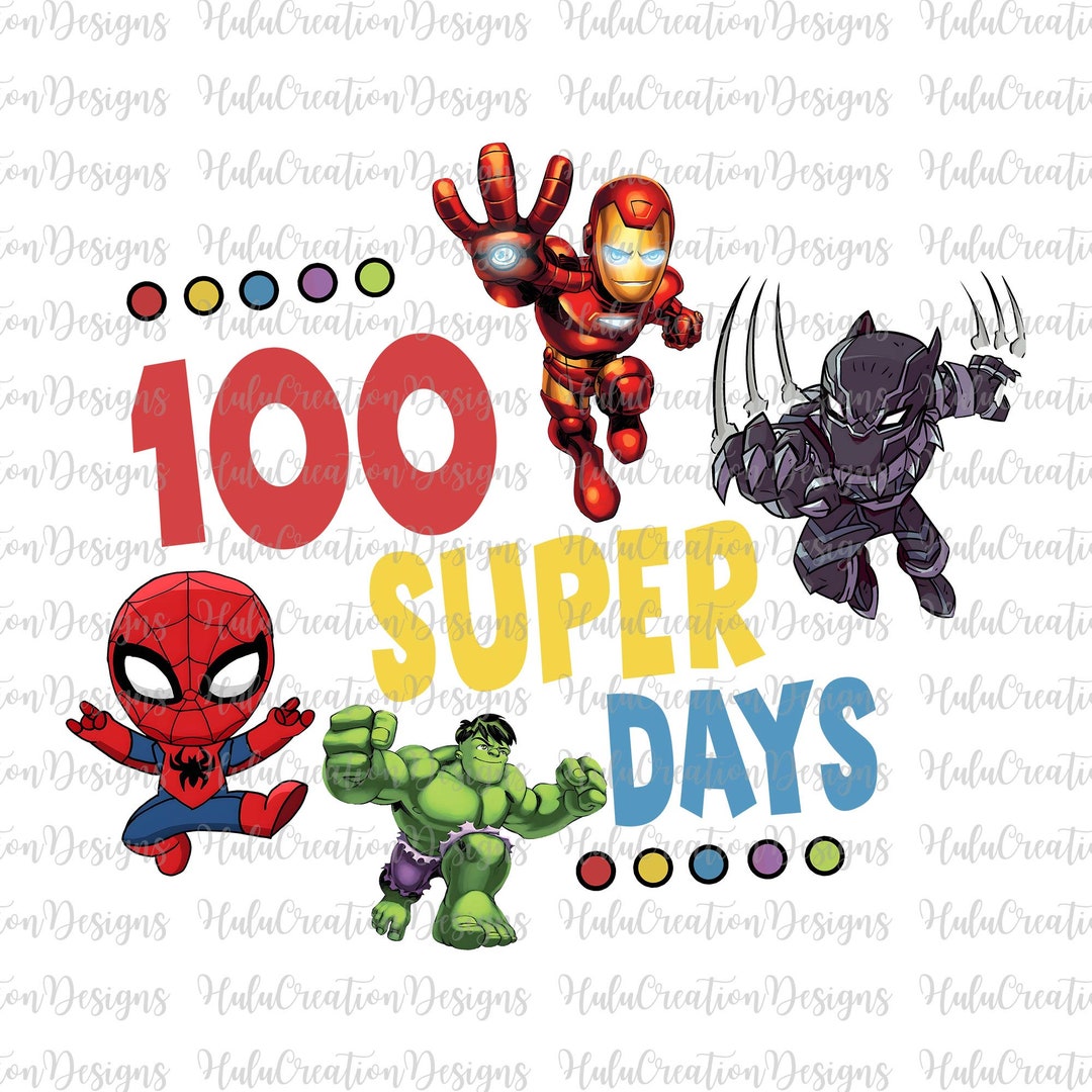 100 Super Days Png, Funny Coloful Rainbow 100th Day of School Png ...