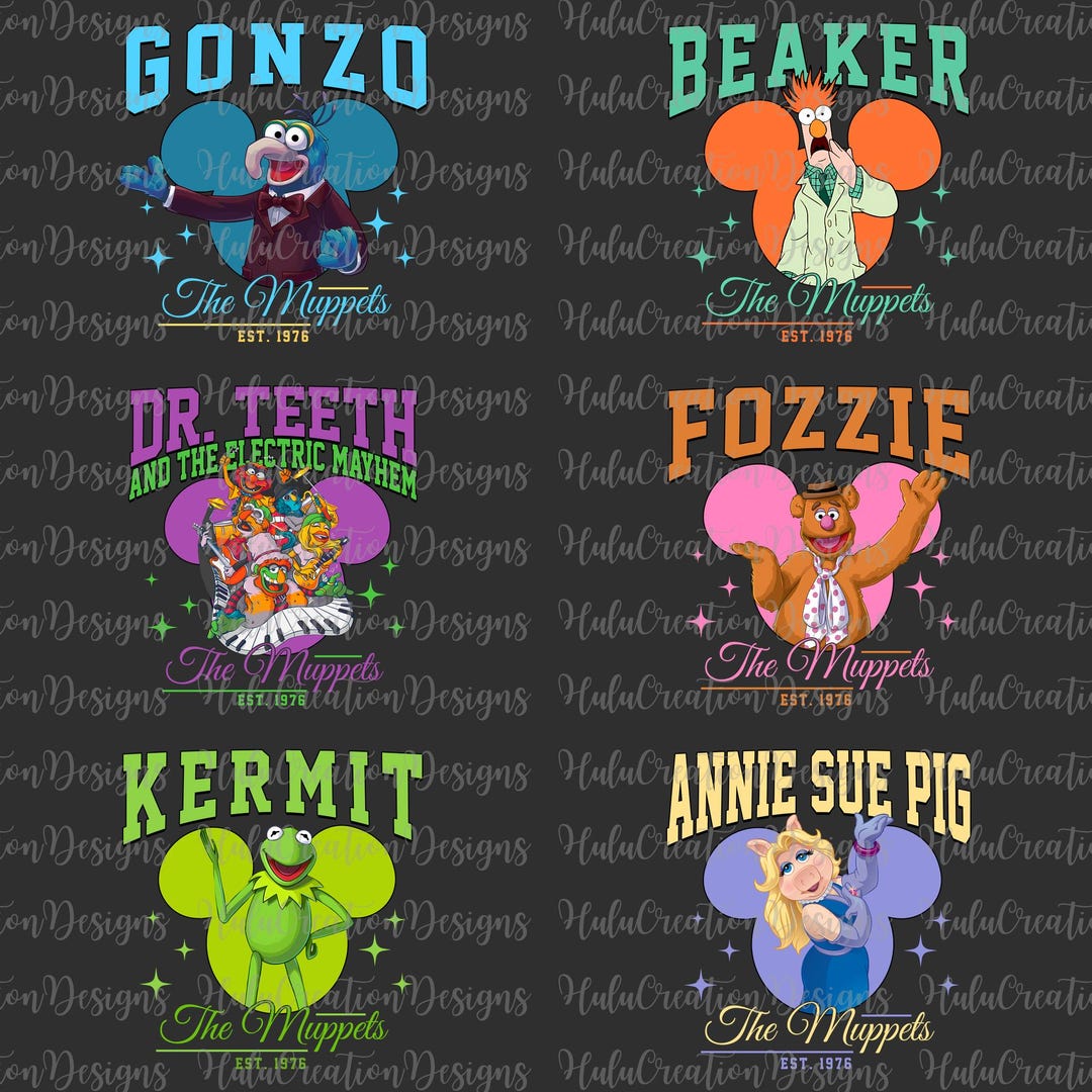 Funky Friends Band Shirt Png Bundle, 70s Cartoon Movies PNG, Family ...