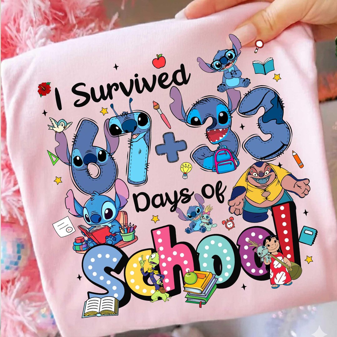 I Survived 67+33 Days of School Png, Cartoon 100th Day of School Png ...