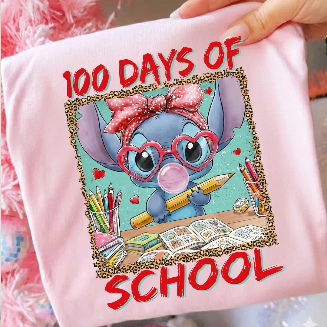 100 Days of School Blue Alien PNG, Cartoon Teacher 100 Days Bruh Png ...