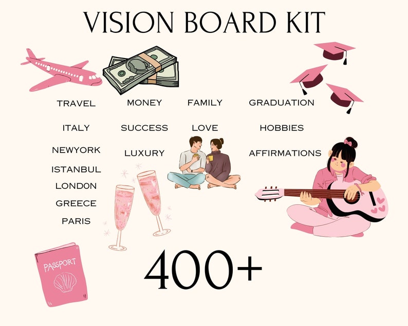 Printable Vision Board,2024 Vision Board,pinterest Vision Board,vision ...