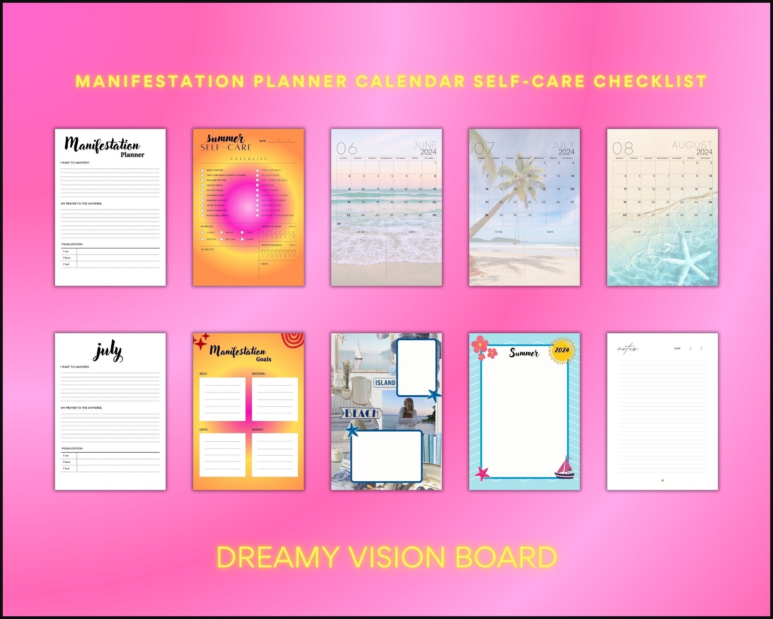 Printable Vision Board,2024 Vision Board Images,vision Board Starter ...