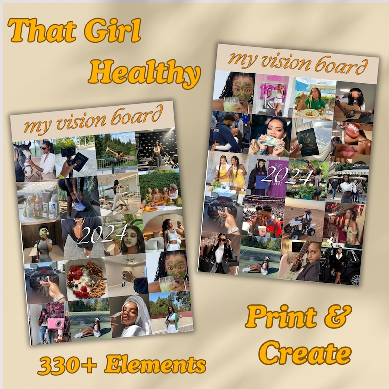 Black Woman Vision Board Kit,2024 Black Girl Vision Board,black Girl ...