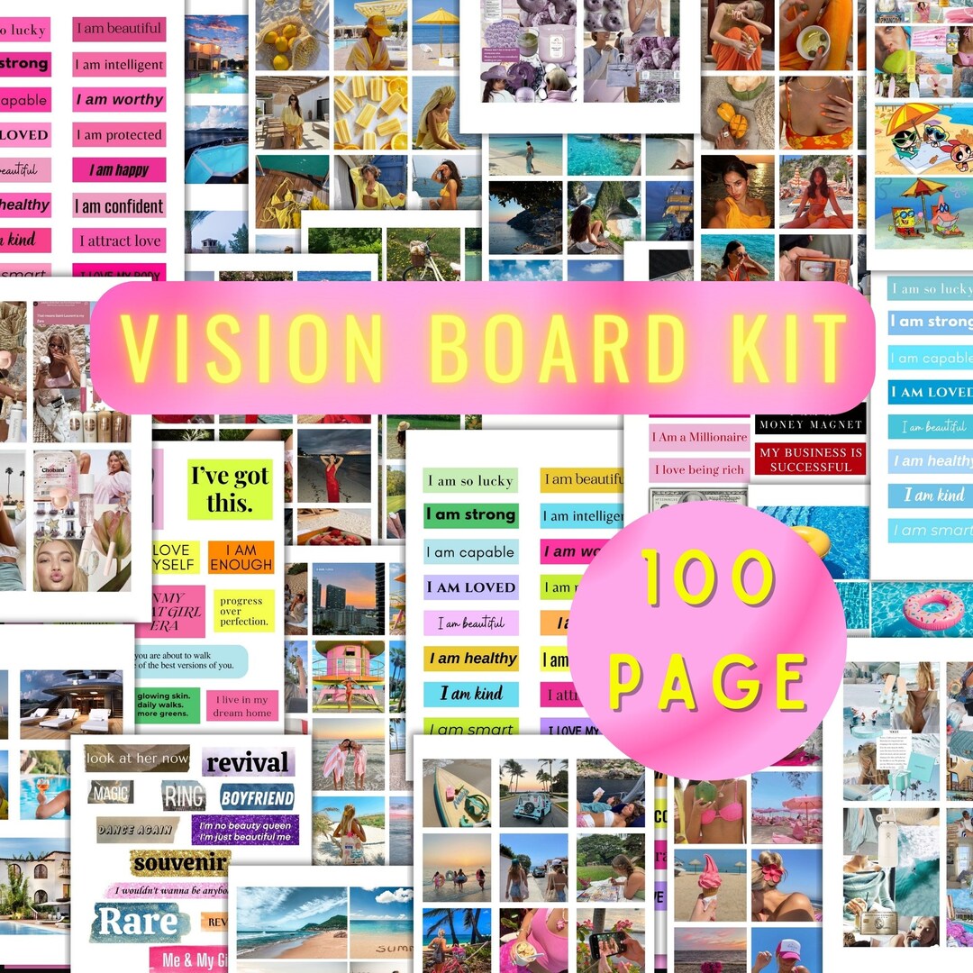Printable Vision Board,2024 Vision Board Images,vision Board Starter ...
