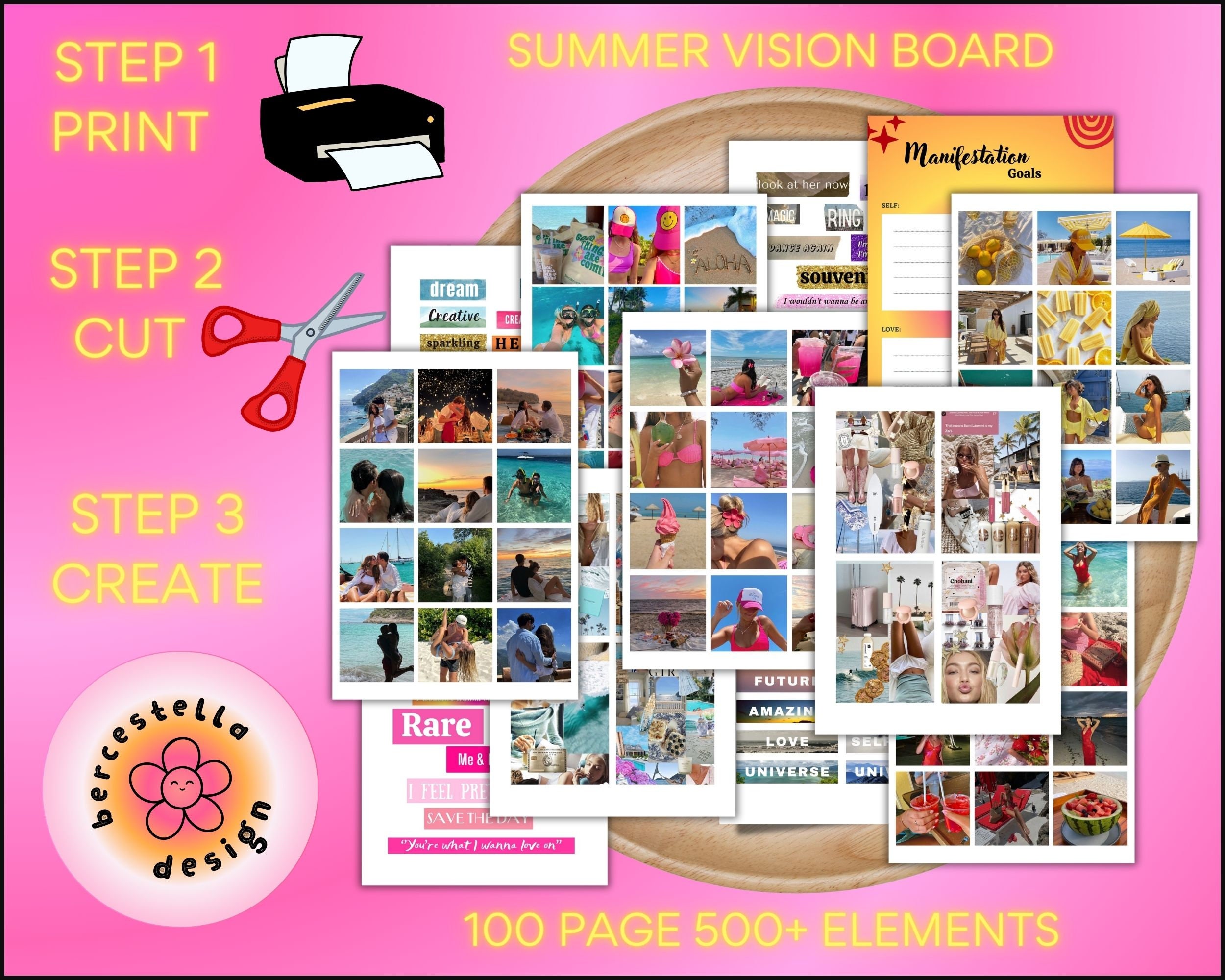 Travel Vision Board,printable Vision Board,vision Board Starter Kit ...