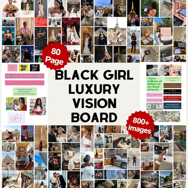 Black Girl Luxury Vision Board: 2025 Dream Board (A4 PDF) - Etsy
