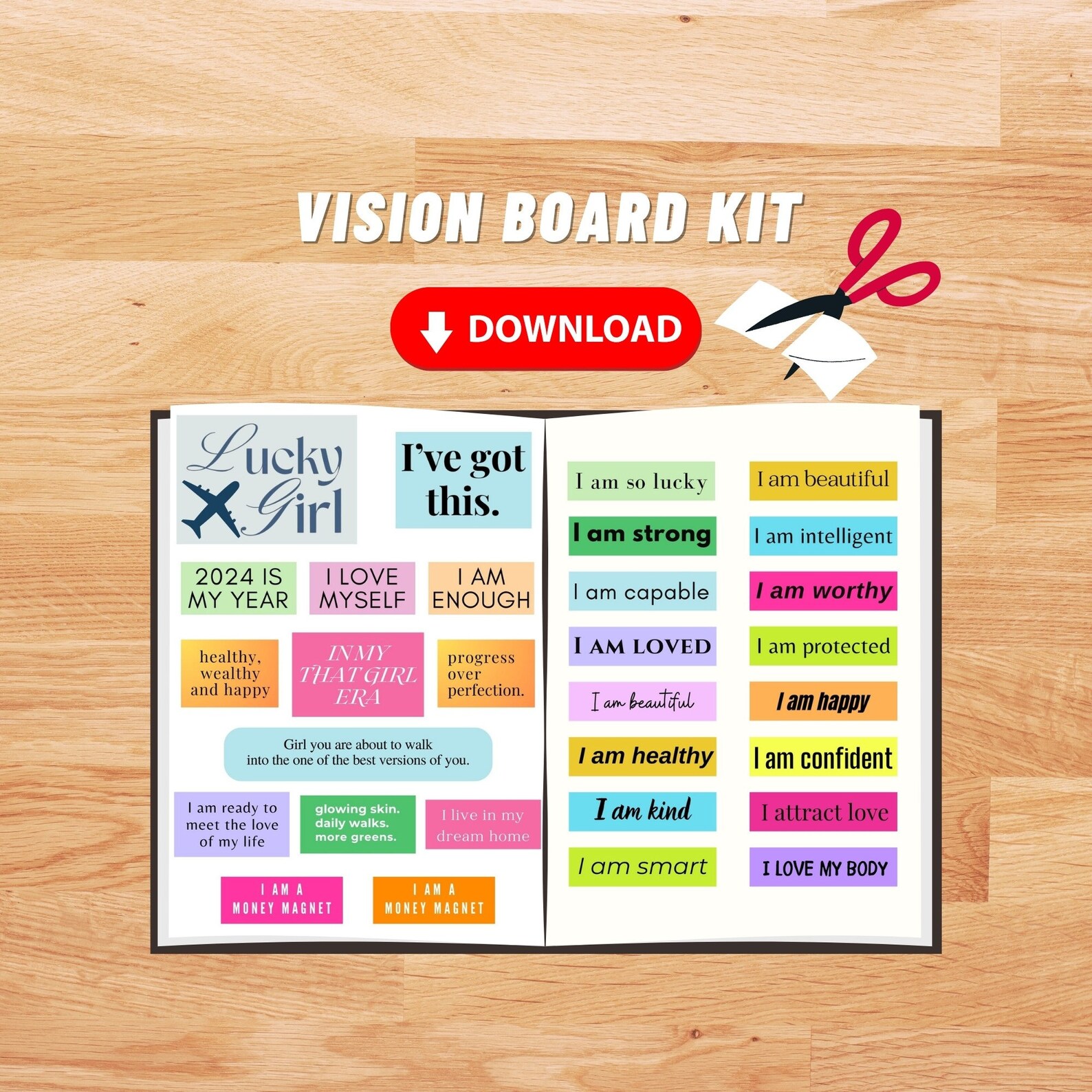 Printable Vision Board,2024 Vision Board,pinterest Vision Board,vision ...