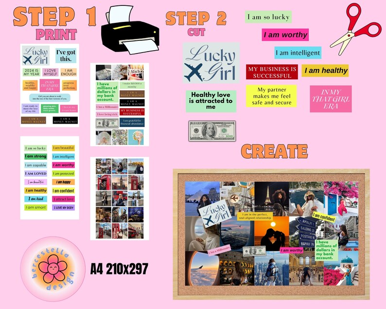 2024 Vision Board Kit,2024 Vision Board Printable,vision Board Kit With ...