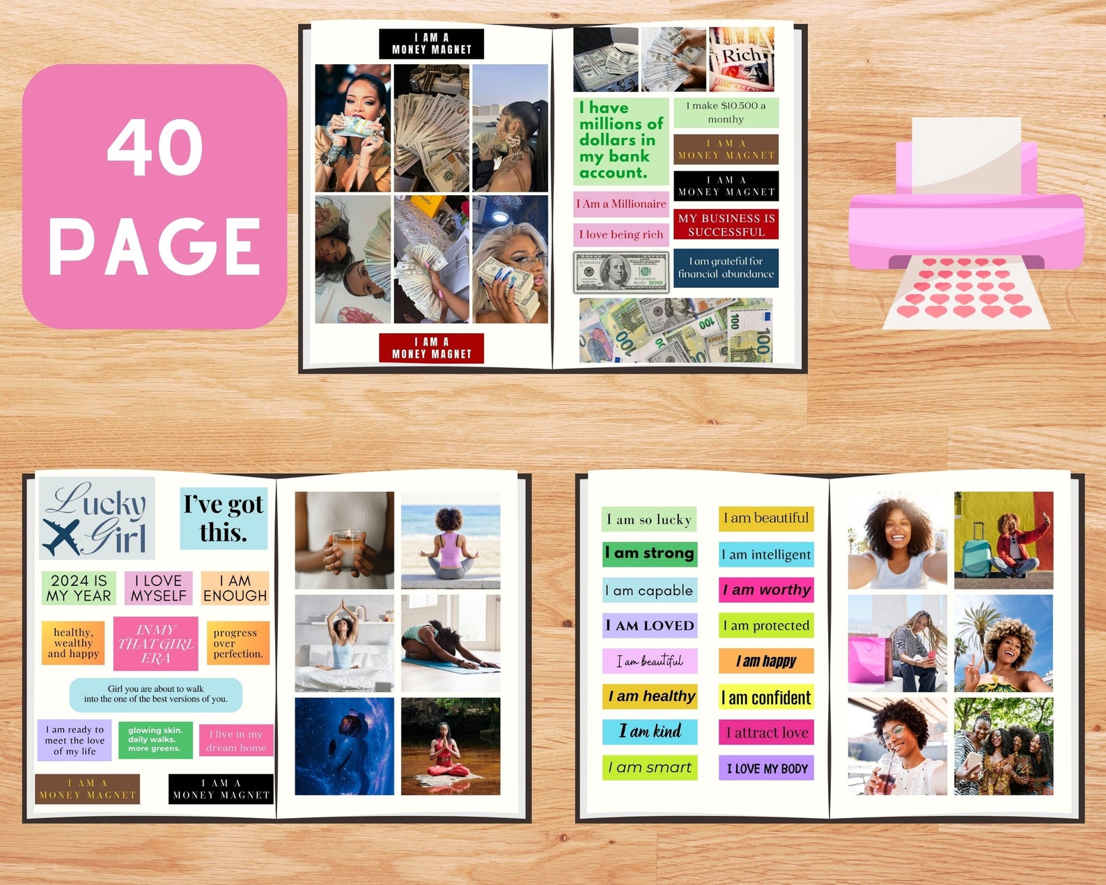 Black Woman Vision Board Kit,2024 Black Girl Vision Board,black Girl ...