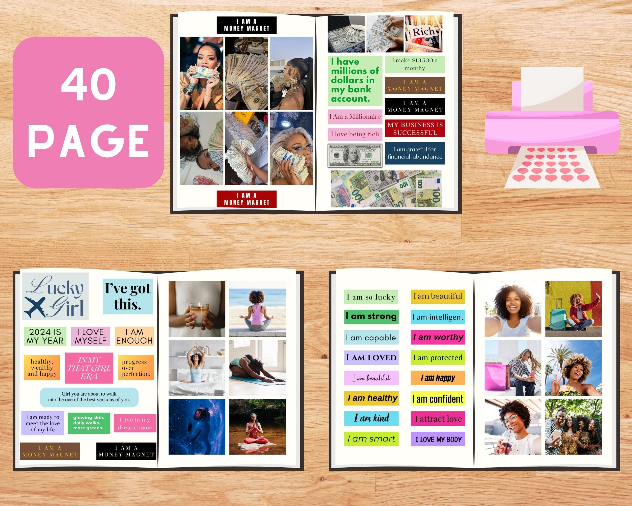 Black Woman Vision Board Kit,2024 Black Girl Vision Board,black Girl ...