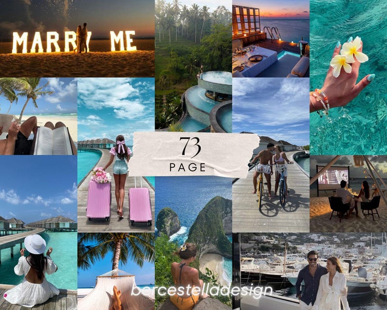 Travel Vision Board Kit: Dream Destination Images - Etsy