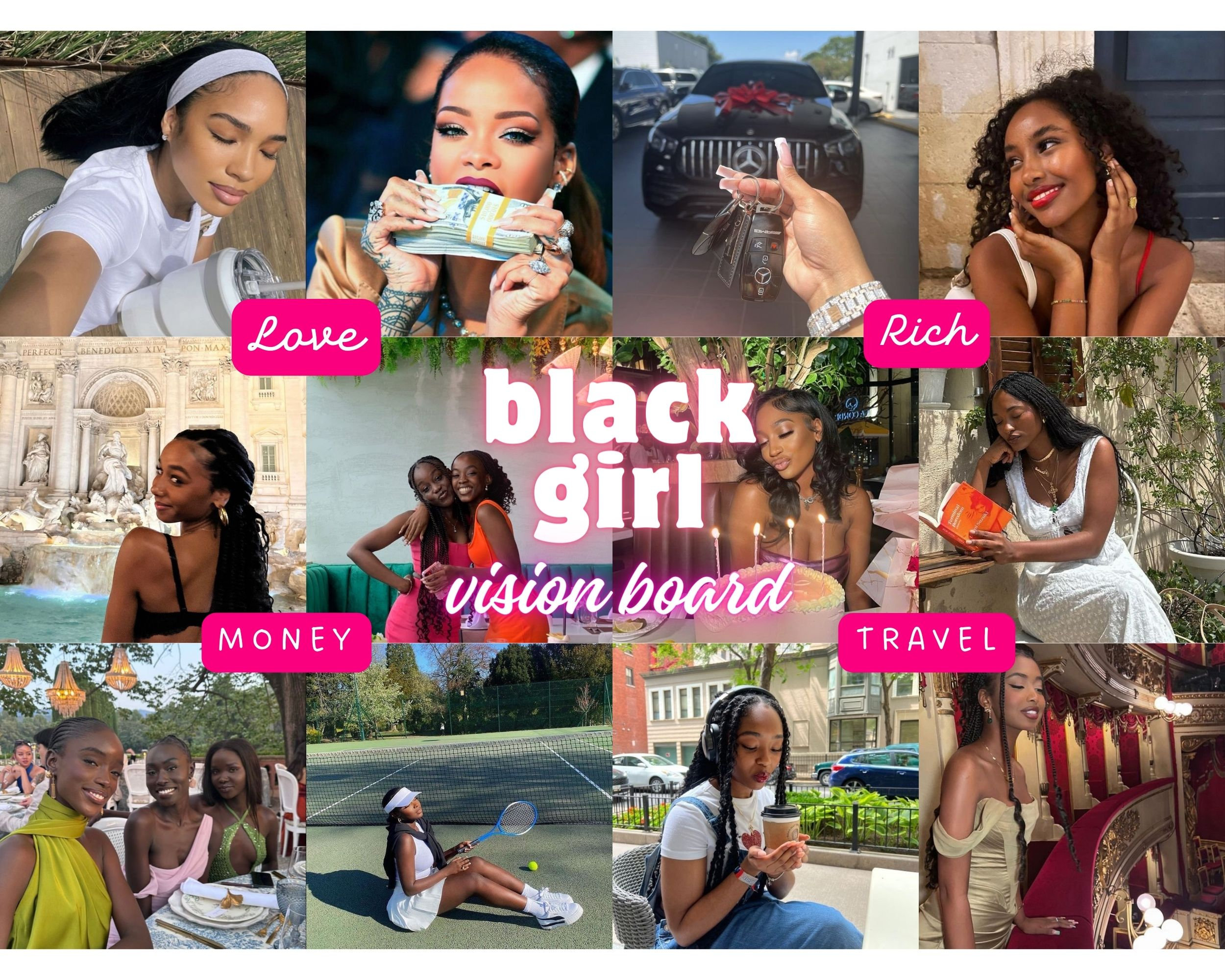 Vision Board Printables for Black Woman,vision Board Pictures Kit Printables,black Girl Vision ...