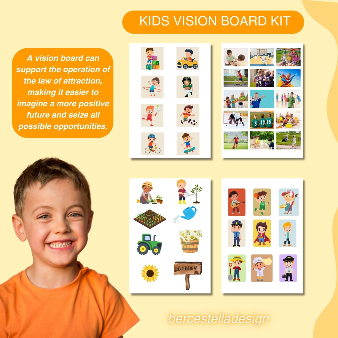 Kids Vision Board Kit,vision Board for Kids,kids Activity,vision Board ...
