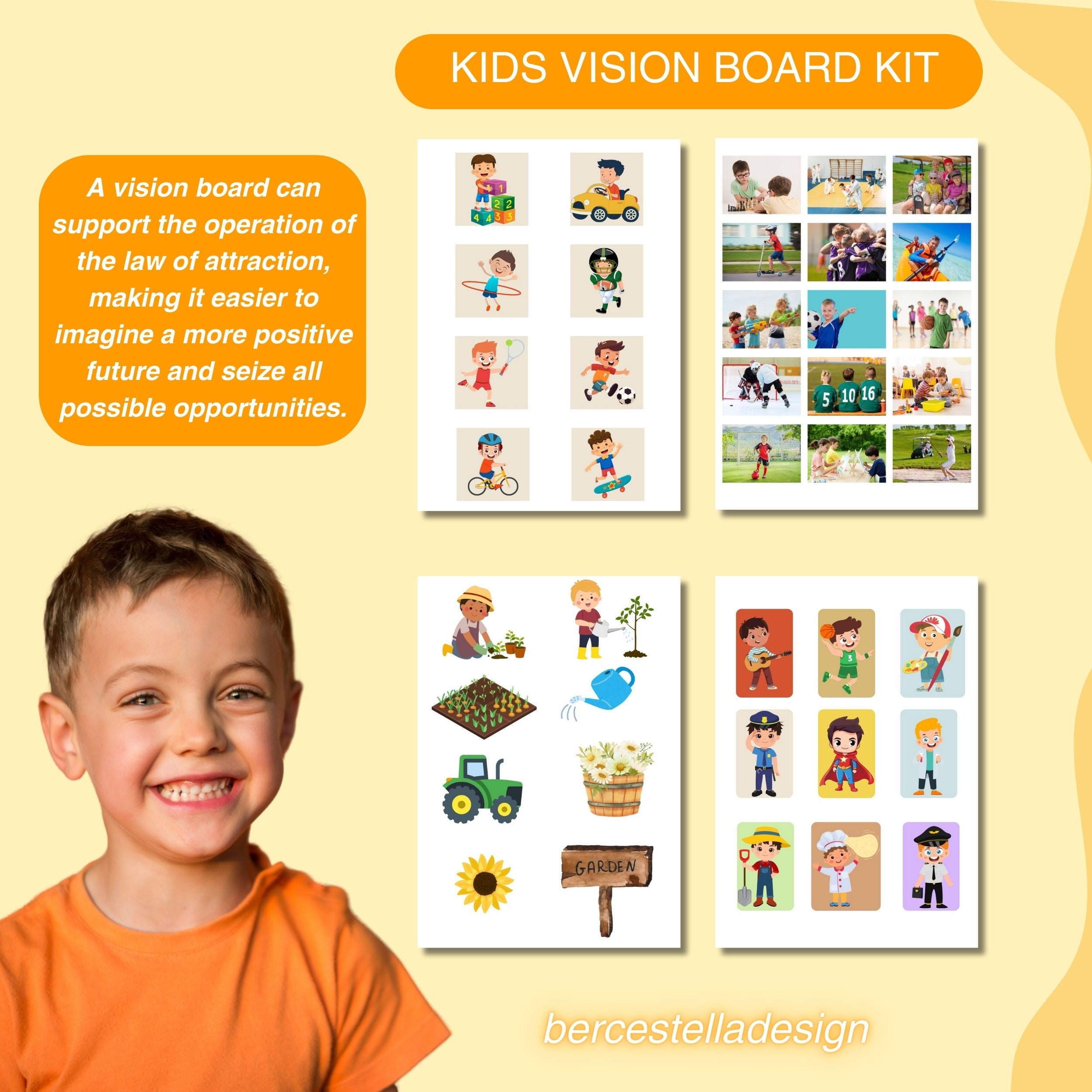 Kids Vision Board Kit,vision Board for Kids,kids Activity,vision Board ...