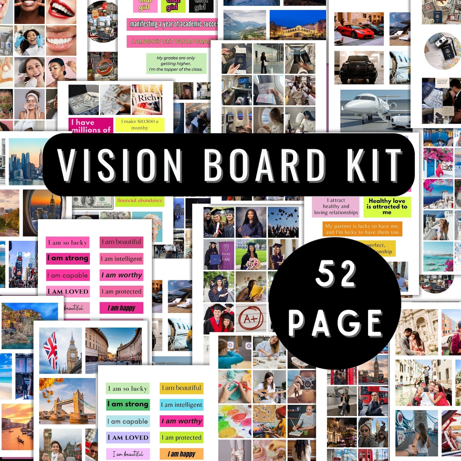 2024 Vision Board Kit,2024 Vision Board Printable,vision Board Kit With ...