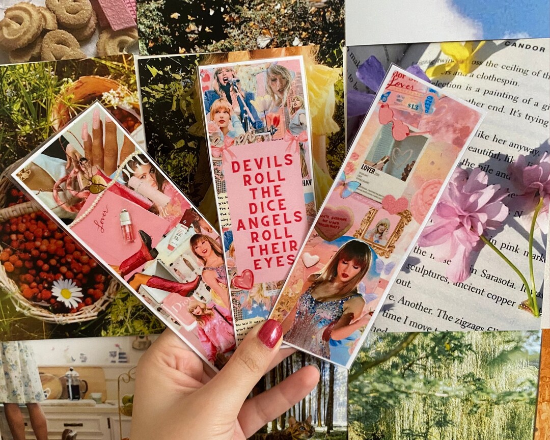 Taylor Swift Bookmark Set,lover Era Pink Bookmark Set,lover Bookmark ...