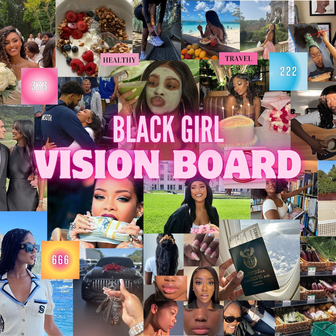 Vision Board Printables For Black Woman Vision Board Pictures Kit
