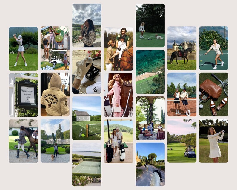 170 Pcs Old Money Aesthetic Wall Collage Set,old Money Prints,old Money ...