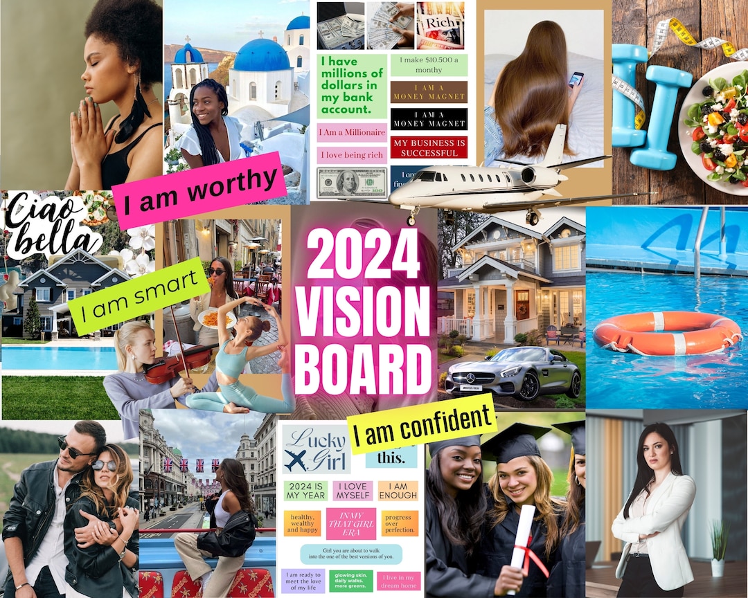 2024 Vision Board Kit,2024 Vision Board Printable,vision Board Kit With ...