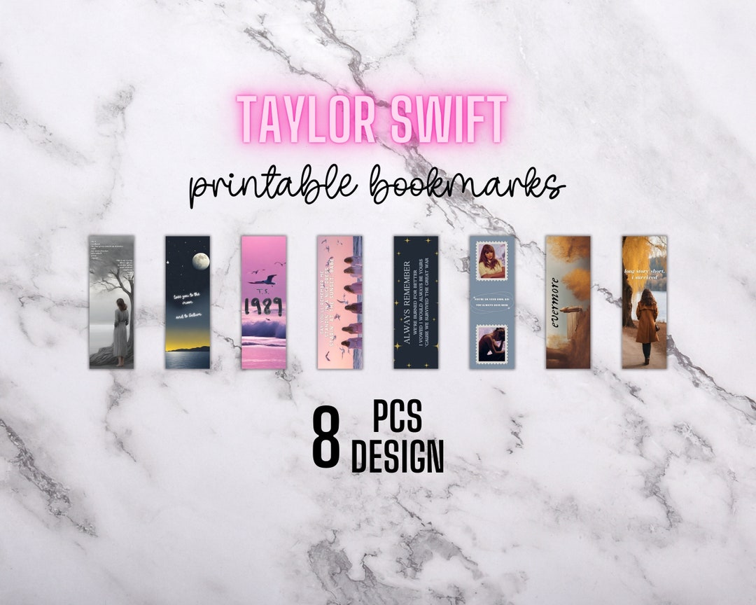 Taylor Swift Bookmark Settaylor Swift Albums Themed - Etsy